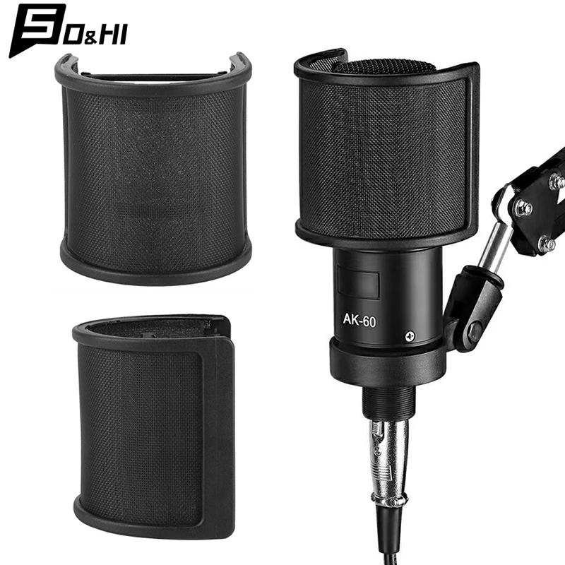 1Pcs-Universal-Black-Microphone-Filter-Condenser-Microphone-PC-Studio ...