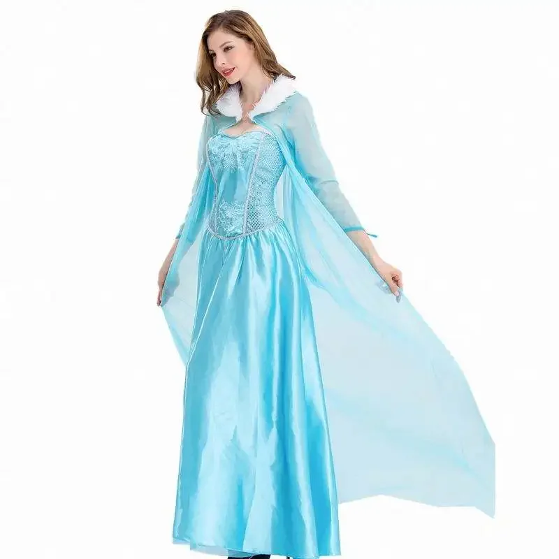New-Ladies-Fluffy-Blue-Princess-Dress-Anime-Cosplay-Costume-Elegant ...