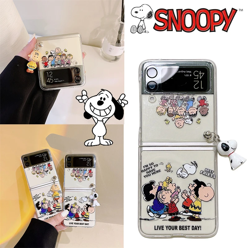 Funda-de-tel-fono-con-dibujos-animados-de-Snoopy-para-Samsung-Galaxy-Z ...