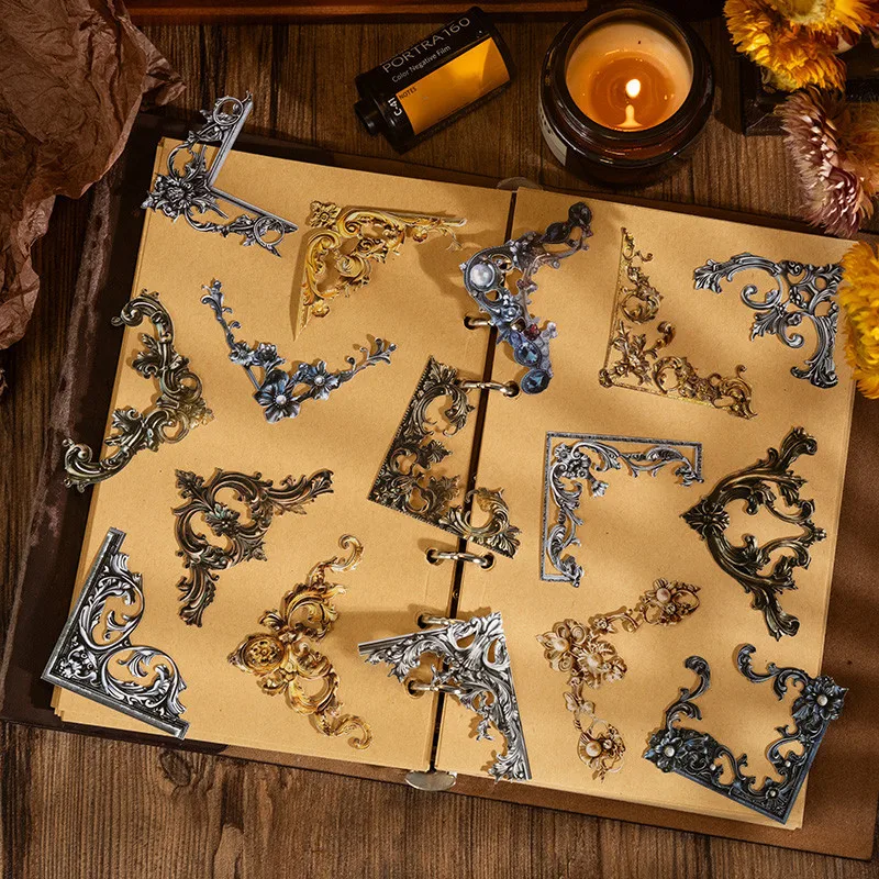 Journamm-24pcs-pack-Vintage-Stickers-Decor-Corner-Self-adhesive ...