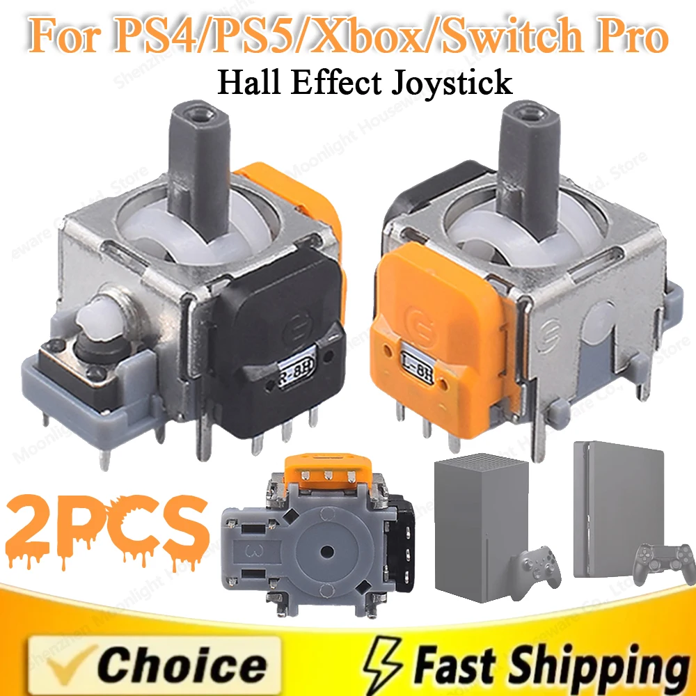 2PCS-For-Hall-Effect-Joystick-Module-Controller-Thumb-Sticks-For-PS4 ...