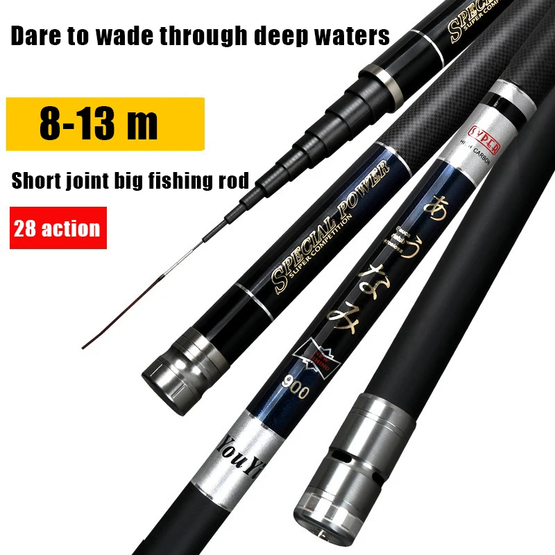 8-13M SuperLong carbon Telescopic Fishing Rod Ultralight Travel ...