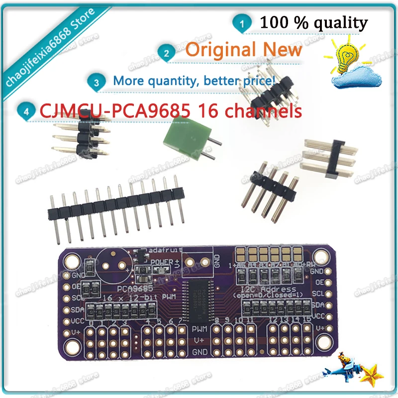 1pcs/lot! CJMCU PCA9685 16 channel 12 bit Fm+I2C bus PWM controller servo control module ...