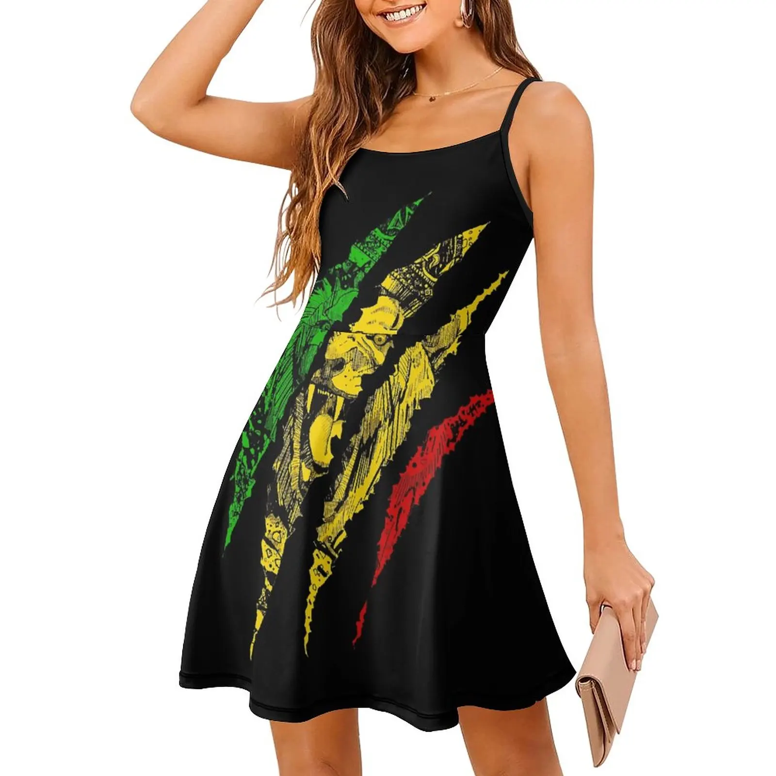 Warrior-Lion-of-Judah-King-Rasta-Reggae-Jamaica-Women-s-Sling-Dress ...