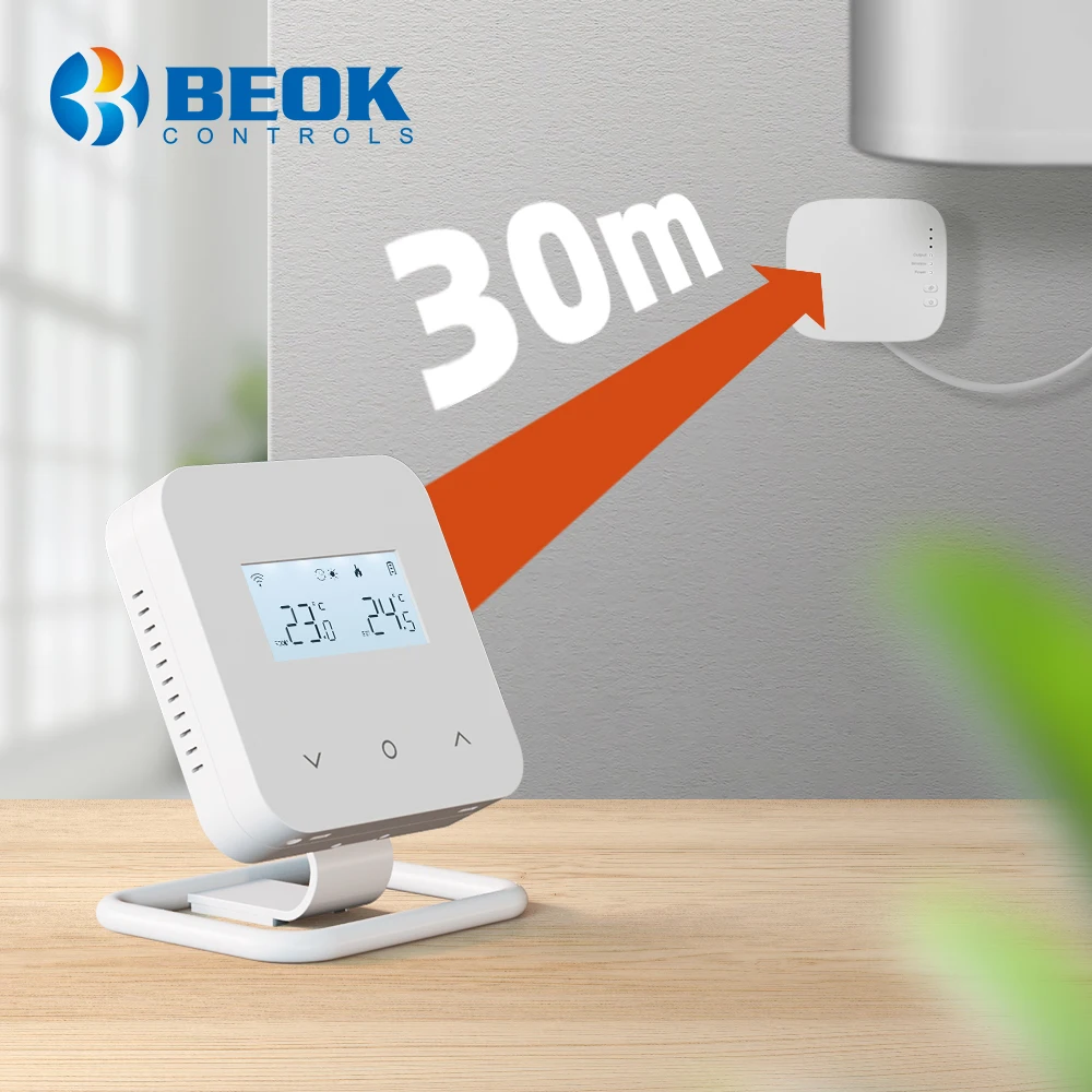 Beok Tuya Wifi Wireless Thermostat for Gas Boiler Remote Control Smart ...