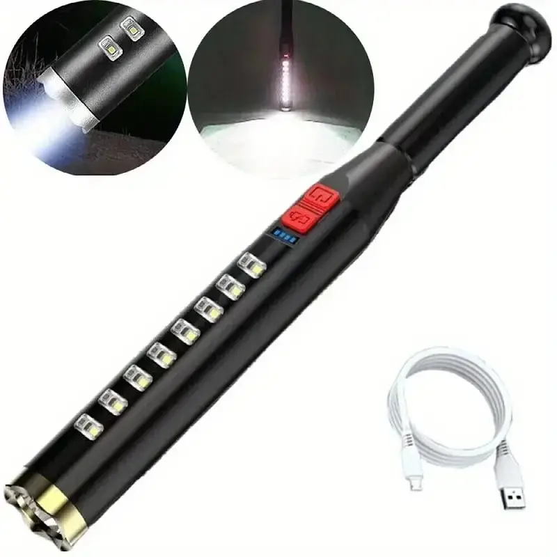 High-Power-USB-Rechargeable-Flashlight-Baseball-Bat-For-Outdoor-Fishing ...
