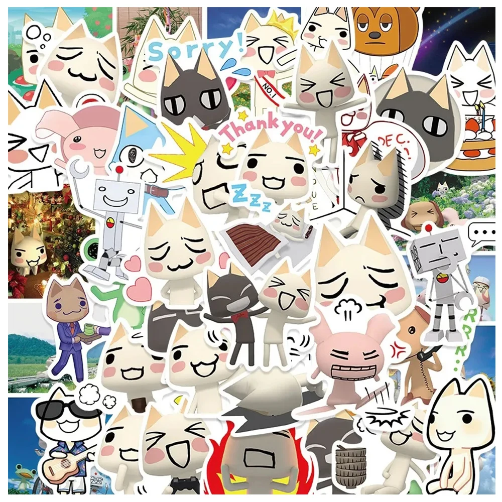 10-30-50pcs-Cartoon-Toro-Inoue-Cat-Stickers-Aesthetic-Kawaii-Decoration ...