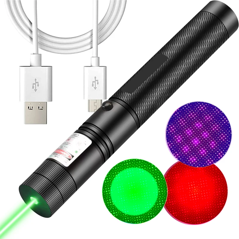 5000-M-USB-Tunable-Focus-Green-Laser-Flashlight-Red-Can-Be-Used-For-Hunting-Interactive ...
