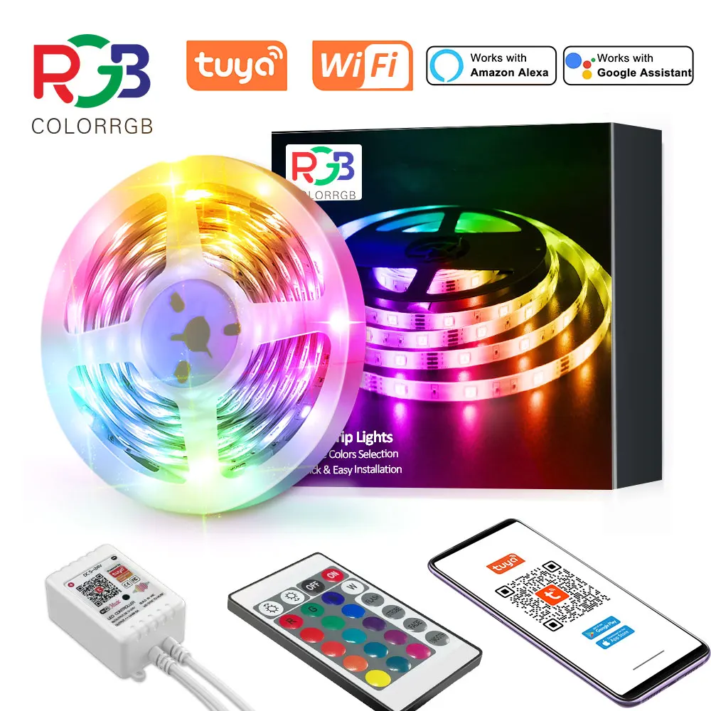 Tira-de-luces-LED-inteligente-con-WiFi-Compatible-con-Alexa-y-Google ...