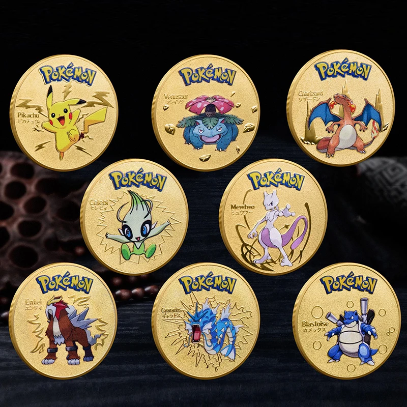Pokemon Gold Coins | Metal Pokemon Coins | Charizard Coin