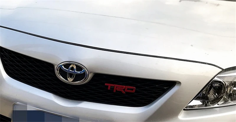 Shop Generic 1pcs 3D Metal TRD Car Logo Grill Emblem Decal Chrome Car ...