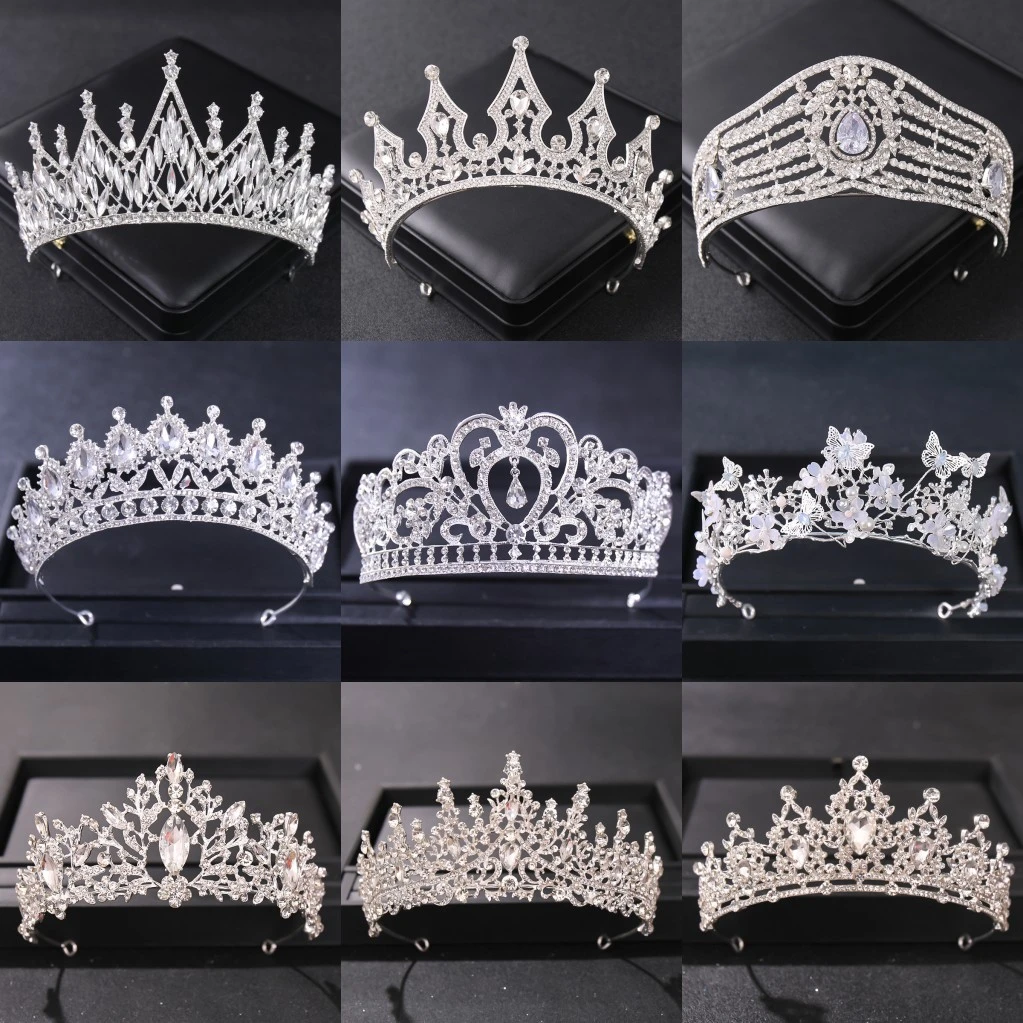 Luxury Silver Rhinestone Tiara Crown Accessories | Tiaras Silver ...