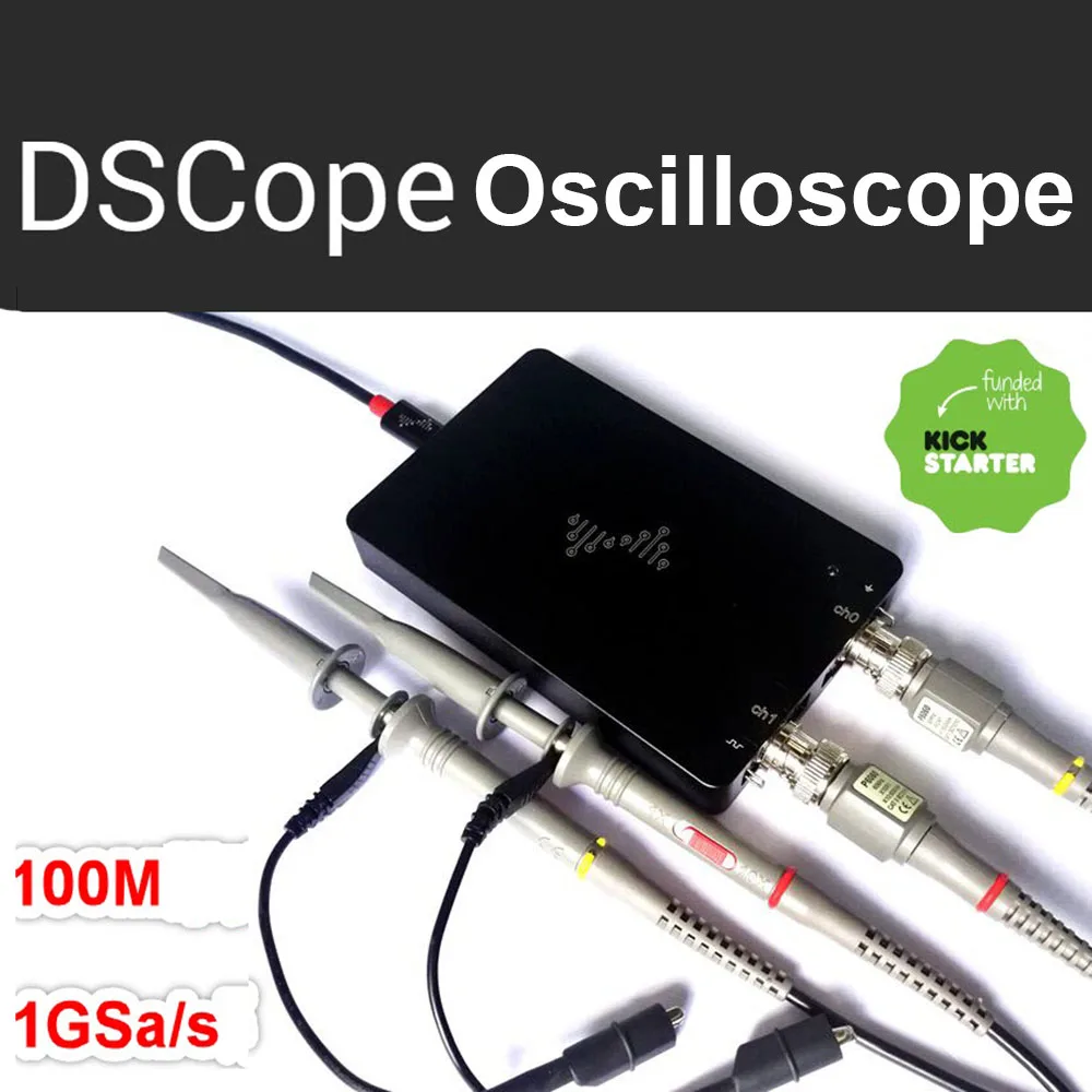 DSCOPE USB 기반 오실로스코프, U2P20, U2B100, U3P100, 50/100MHz 대역폭, 200 MS/s ...