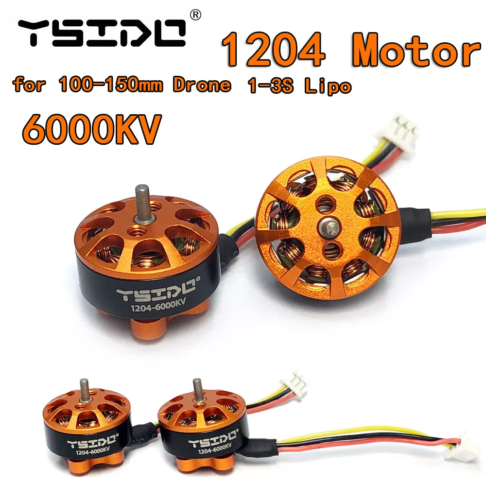 YSIDO 1204 6000KV 2 3S micro Brushless Motor for Tyro89 FPV Racing ...