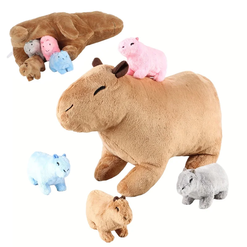 Kid-Kawaii-Simulation-Capybara-Stuffed-Animal-Mother-child-Water-Guinea ...