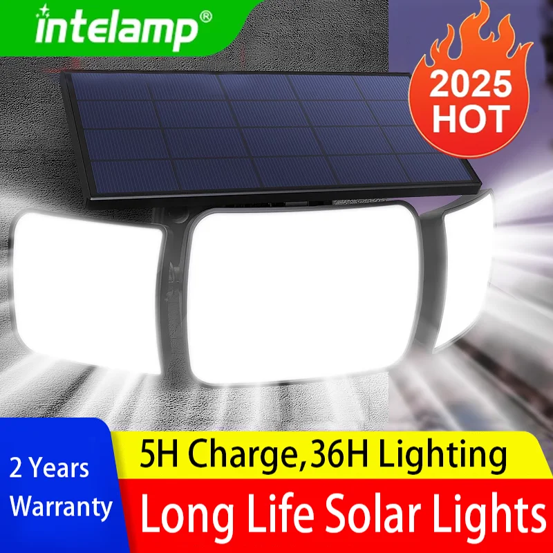 1200LM Powerful Outdoor Solar Light With Motion Sensor Outdoor Wall ...