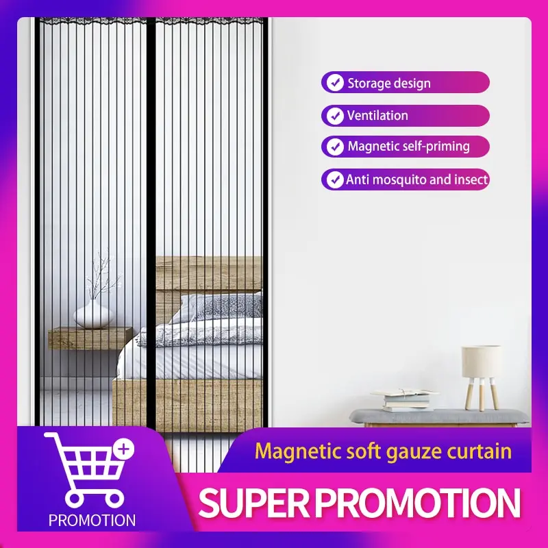 100x210CM Magnetic Door Curtain Net Door Anti Mosquito Insect Fly Bug ...