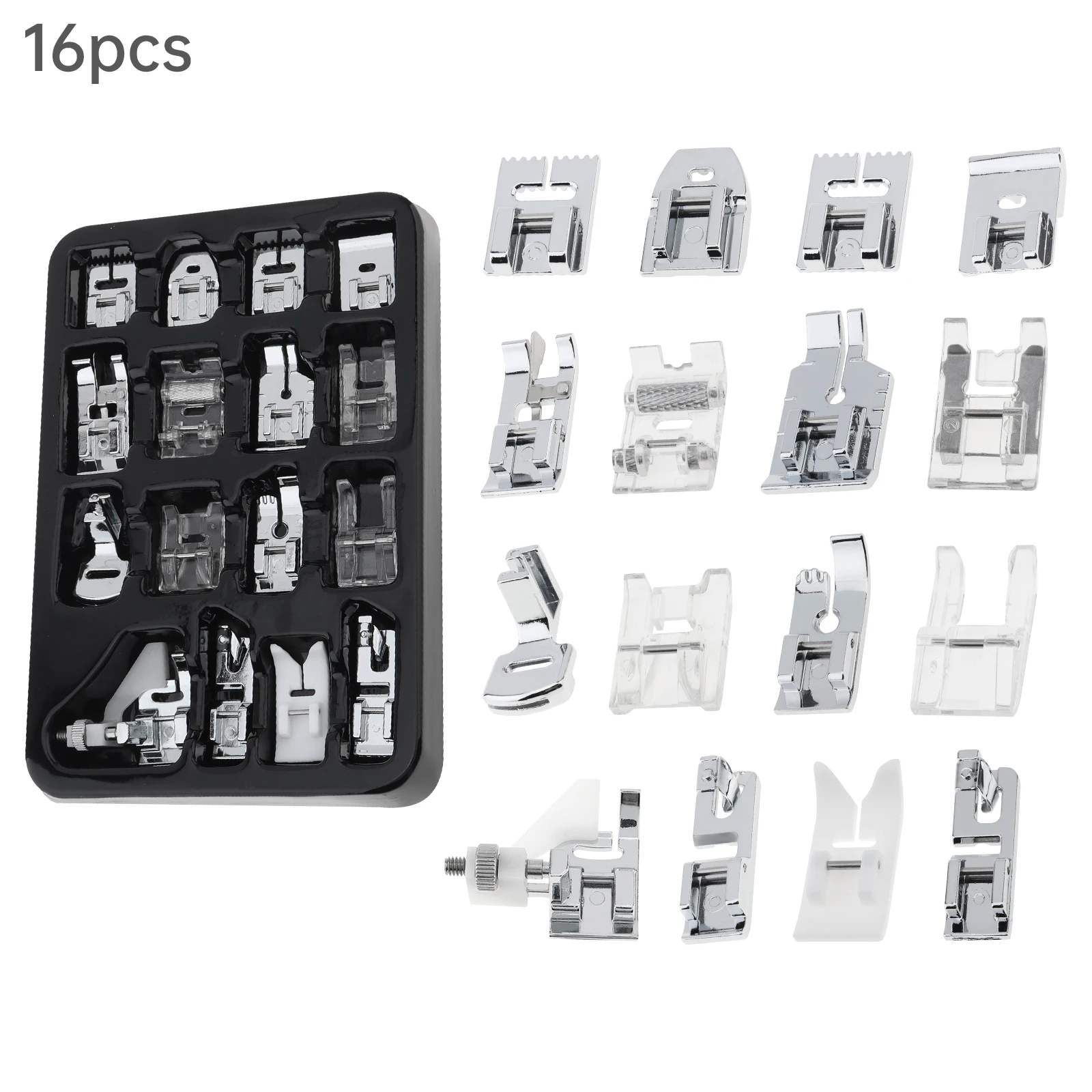 16pcs Sewing Machine Presser Foot Set Kit for Singer Brother Babyloc ...