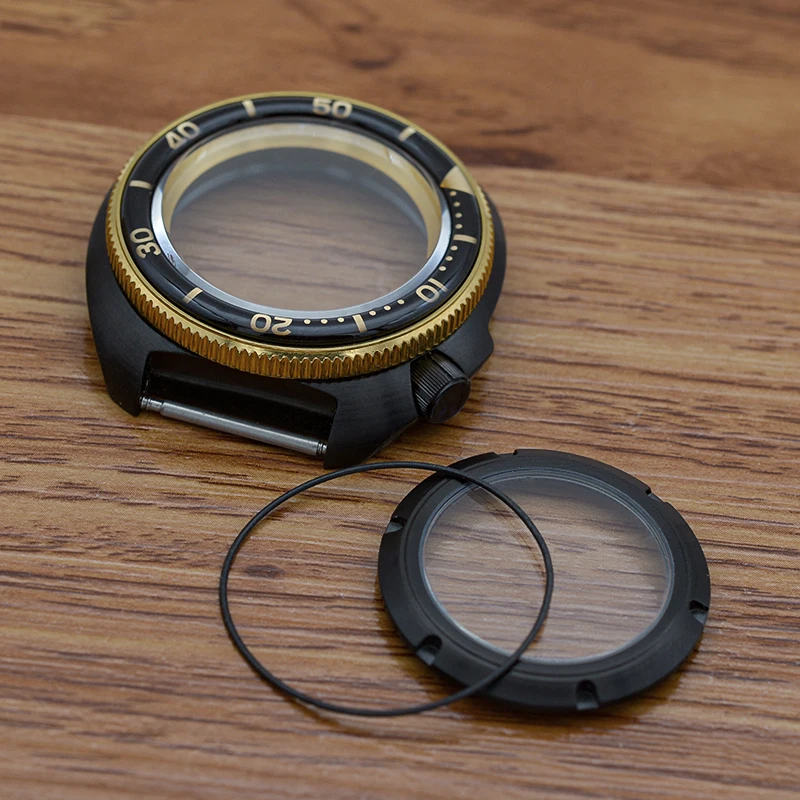 Mod-Black-Seiko-6105-Turtle-Abalone-Case-for-NH35-NH36-4R-7S-Movement ...