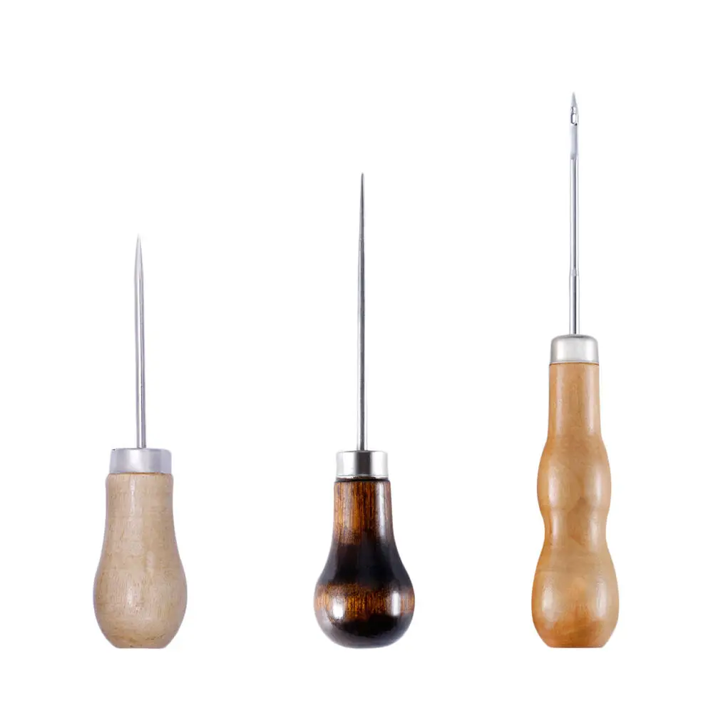 3pcs-Wooden-Handle-Awls-DIY-Leather-Tent-Sewing-Awl-Shoes-Repair-Tool ...