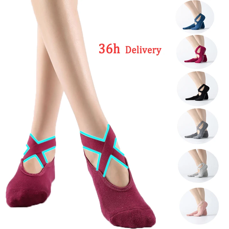 Women-Girl-Anti-friction-Yoga-Socks-Silicone-Non-Slip-Pilates-Barre ...