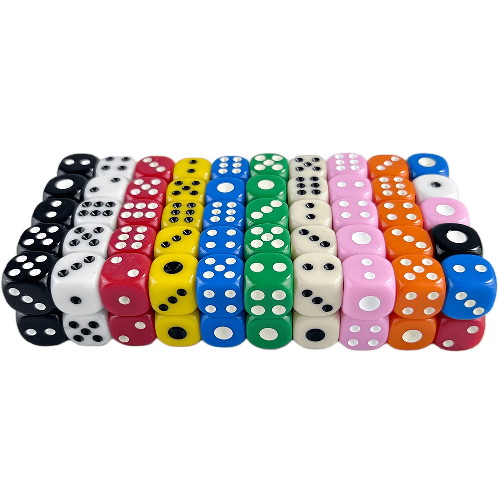 D6 Gambling Small Dice 14mm 10PCS Standard Dot Accessories for Gambling ...