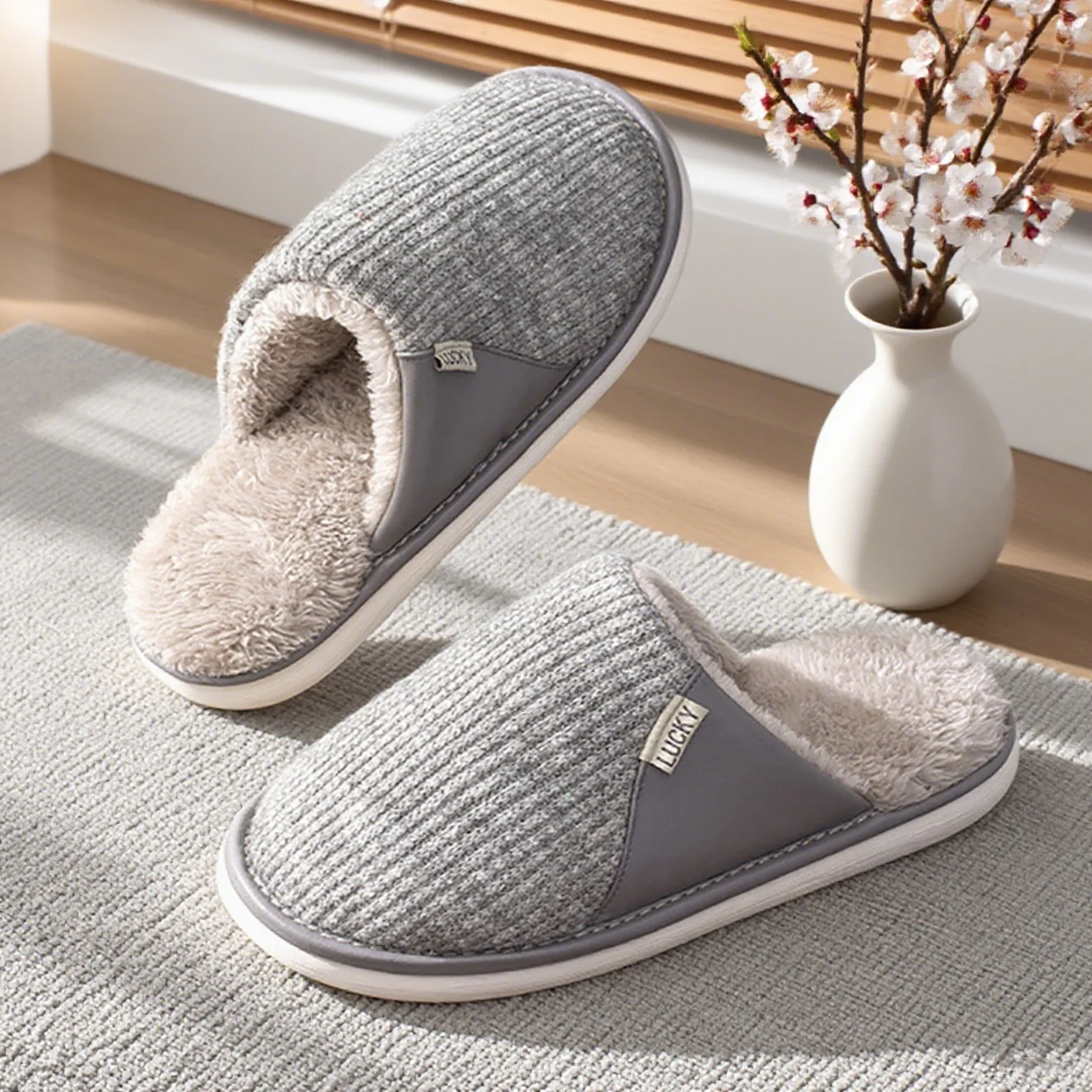 2025 New Winter Slippers Men's Home Leisure Comfortable Indoor Slippers ...