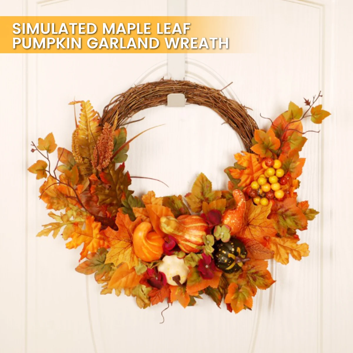 Decora-o-de-grinalda-de-outono-feita-m-o-grinalda-de-colheita-com-bagas ...