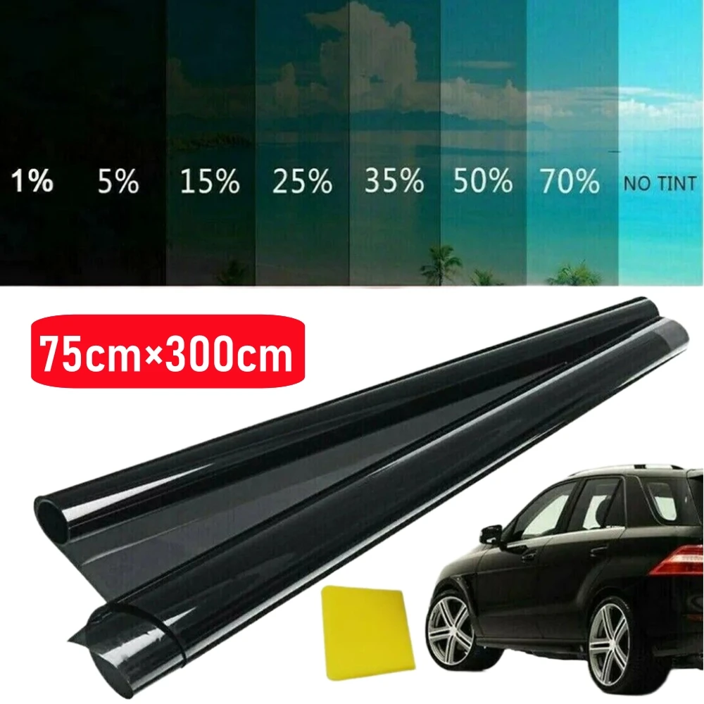 30inch VLT Window Tint 76cmX3m Wide Solar Protection Sheets Tinted Film ...