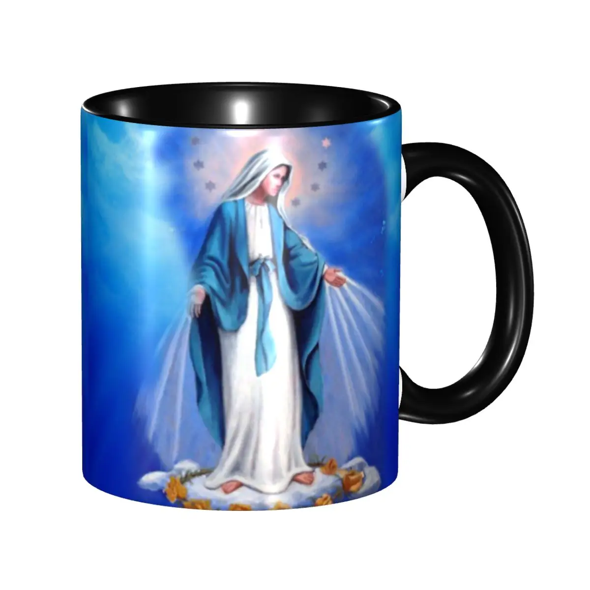 Custom Catholic Virgin Mary Mugs DIY Our Lady of Fatima Ceramic Milk ...
