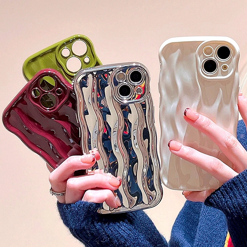 Luxury-Electroplated-Wavy-pattern-Phone-Case-For-iPhone-11-12-13-14-15 ...