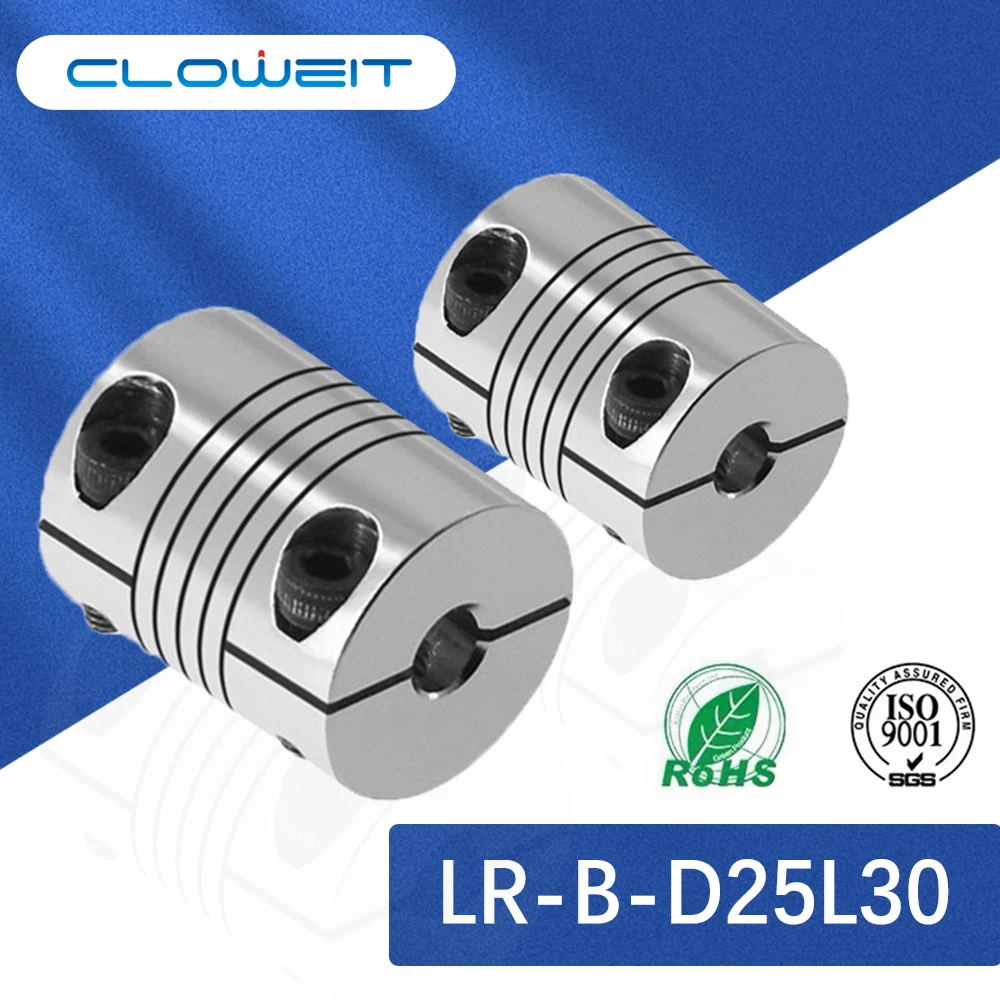 LR-B-D25L30-Aluminum-Elastic-Winding-Shaft-Coupler-Motor-Connector-5mm ...