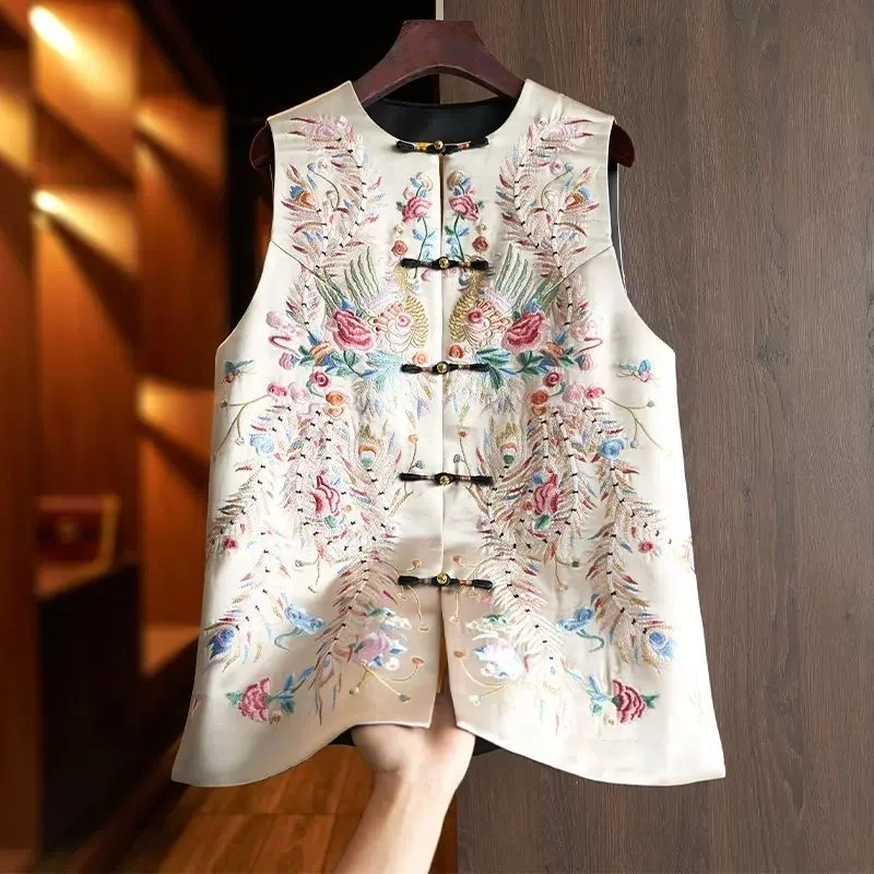 Women-s-With-Heavy-Industry-Embroidery-Spring-Autumn-Tank-Top-Thin-Vest ...