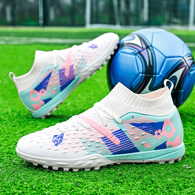 New Men Football Boots Breathable Sport Training Soccer Shoes Cleats ...
