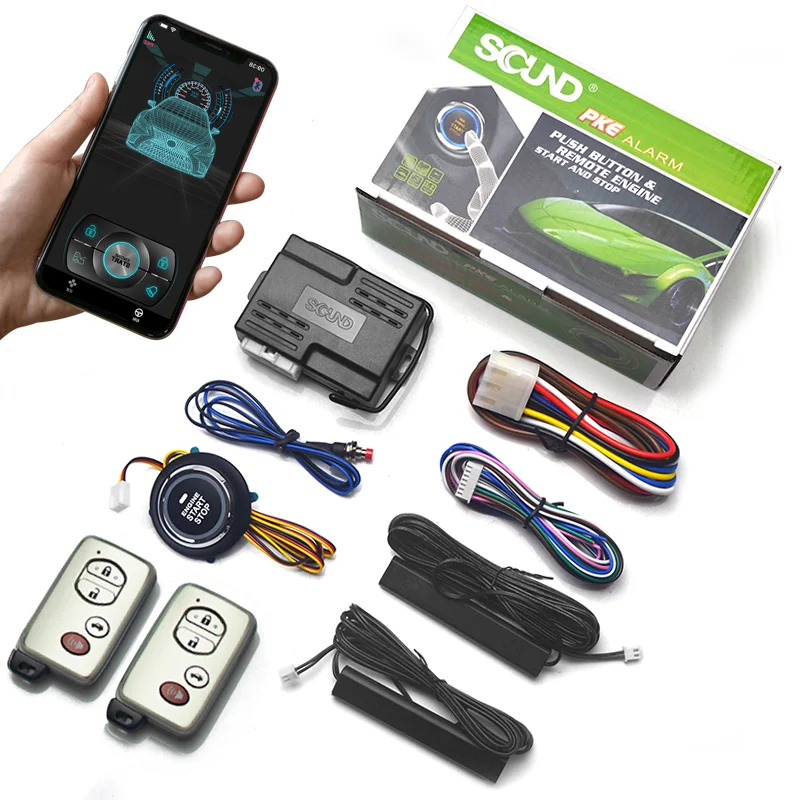 Universal Modified PKE Keyless Entry Start System One Touch Start Stop ...