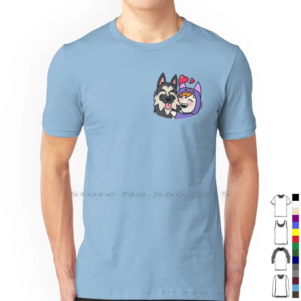 T-Shirt-100-Cotton-German-Shepherd-Dog-Batkitto-Streamer-Short-Long ...