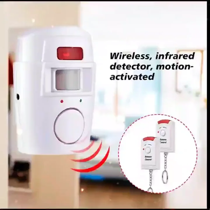 Wireless Remote Controlled Mini Alarm with IR Infrared Motion Sensor ...