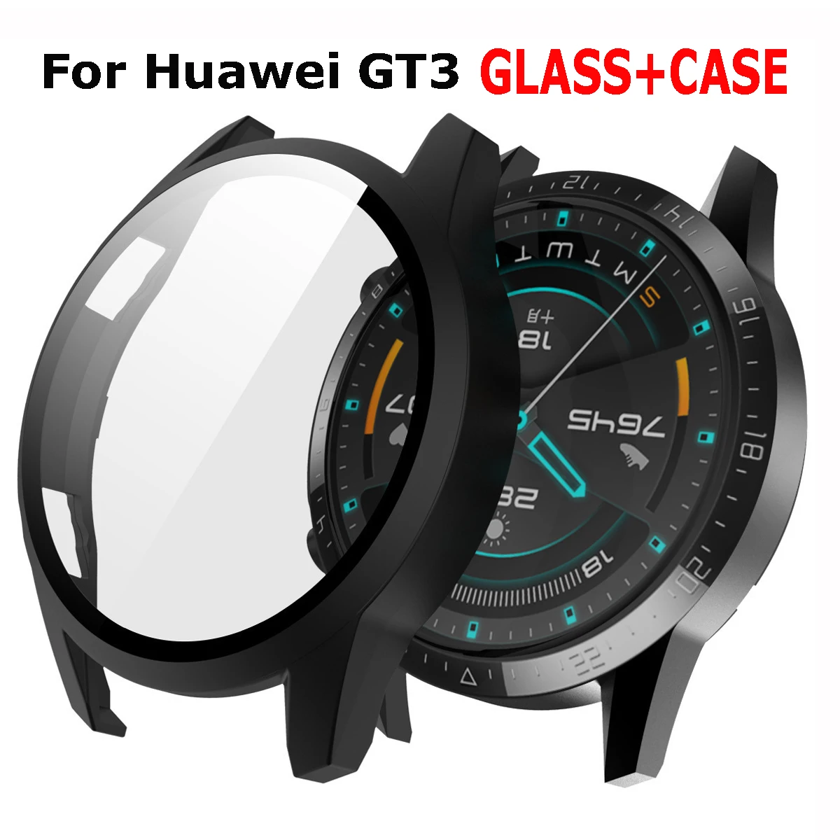 2-in1-Protective-Glass-Case-for-Huawei-Watch-GT3-46mm-42mm-GT-3 ...