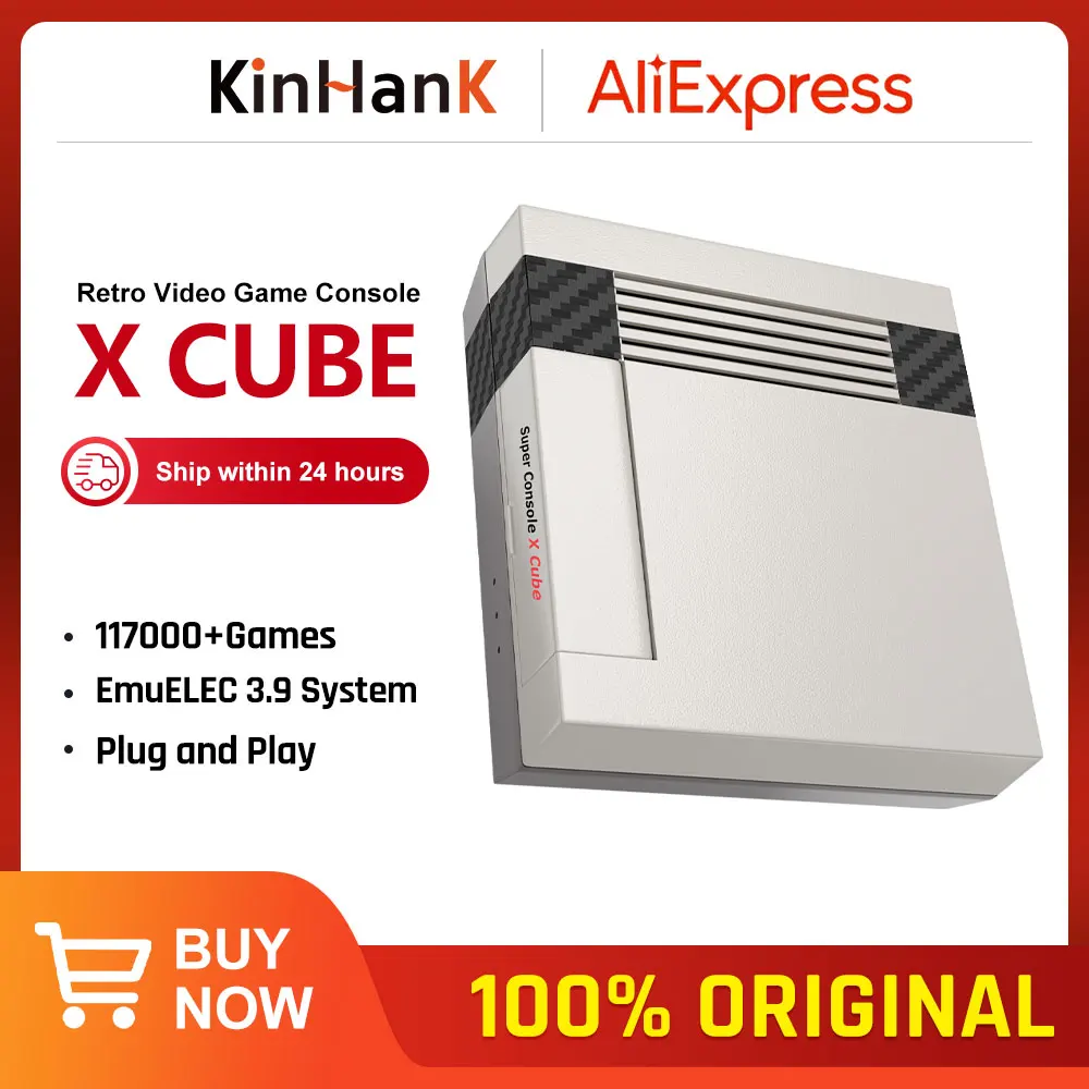 KINHANK-Super Console X Cube Retro Game, prend en charge 117000 jeux ...
