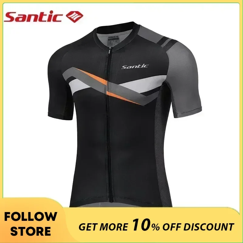 Santic-Men-Cycling-Short-Sleeve-Summer-MTB-Bike-Shirts-Full-Zipper ...