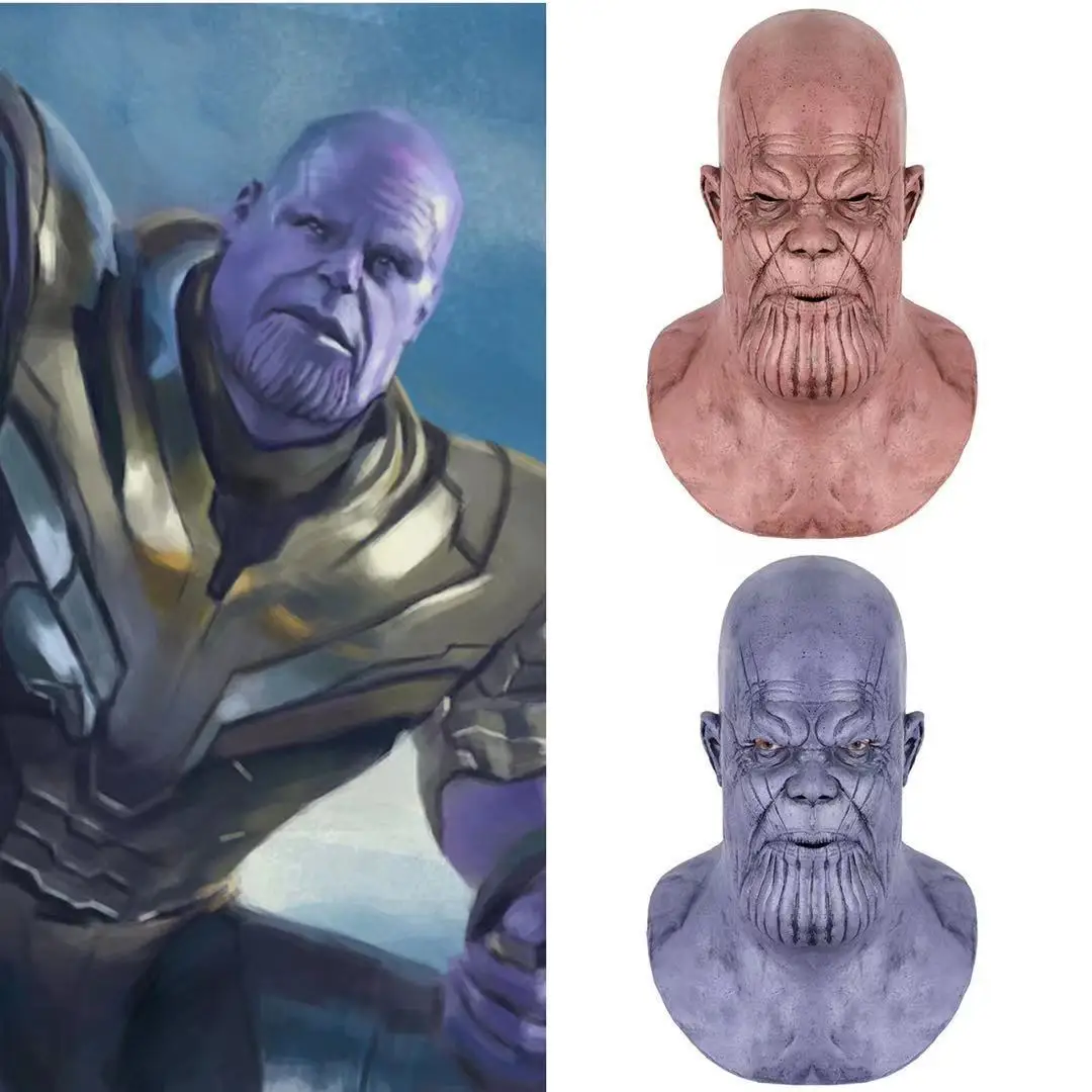 Thanos Mask Halloween Dress Up Latex Novelty Costume Rubber Full Head ...