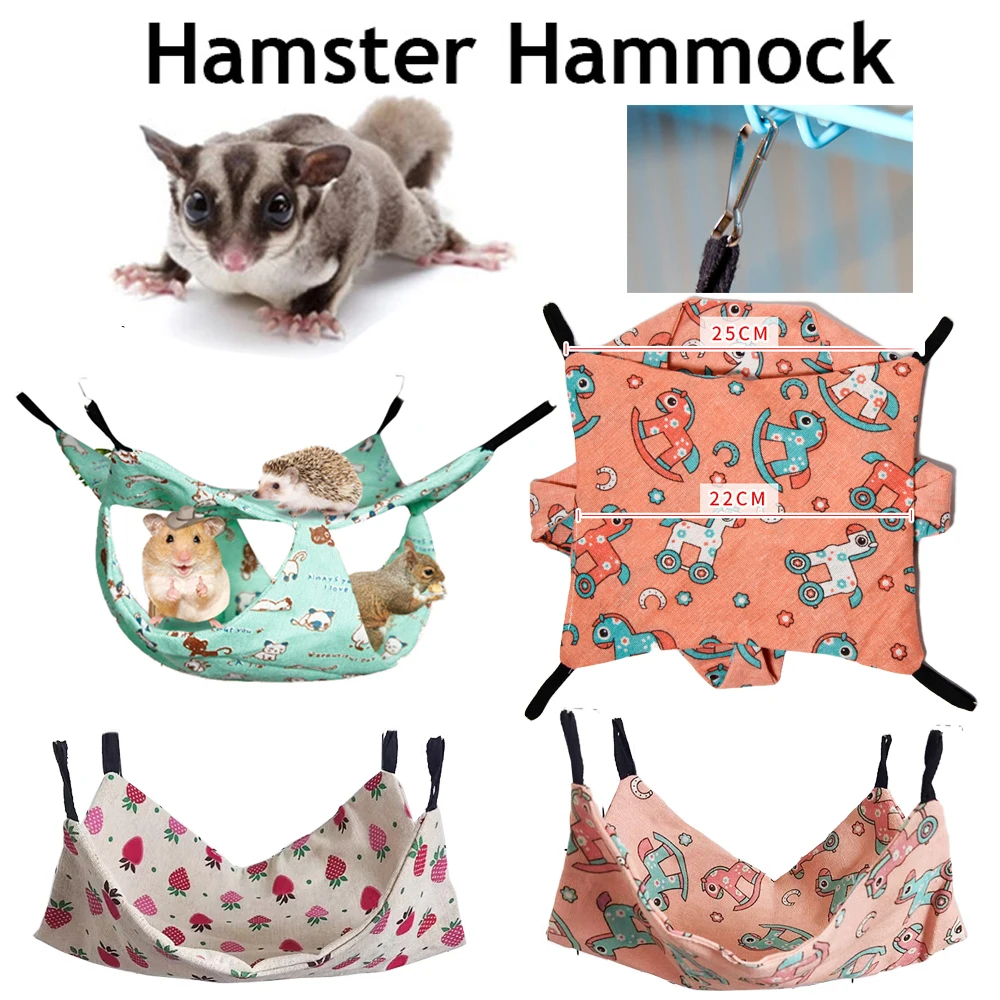 Summer-Single-Layer-Pet-Hammock-Linen-Breathable-Hamster-Cage-House ...