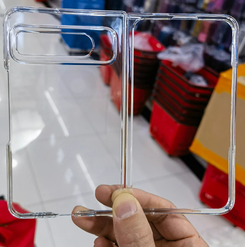 Crystal Clear Transparent Case For Google Pixel Fold Hard PC Plastic ...
