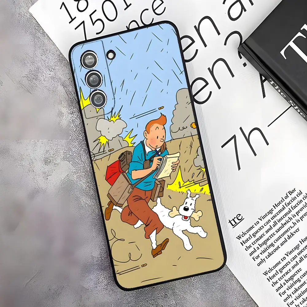 Fashion Tintin Adventures Phone Case For Samsung S26 S25 Edge S24 S23 ...