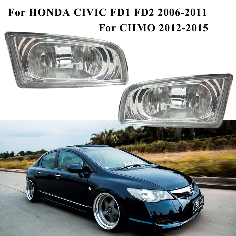 Pair-Fog-Lights-With-Bulb-For-HONDA-CIVIC-FD1-FD2-2006-2007-2008-2009 ...