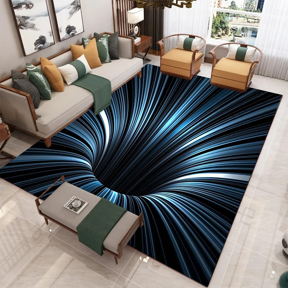 Optical Illusion Rugs Living Room | 3d Illusion Living Room Rug - 3d ...