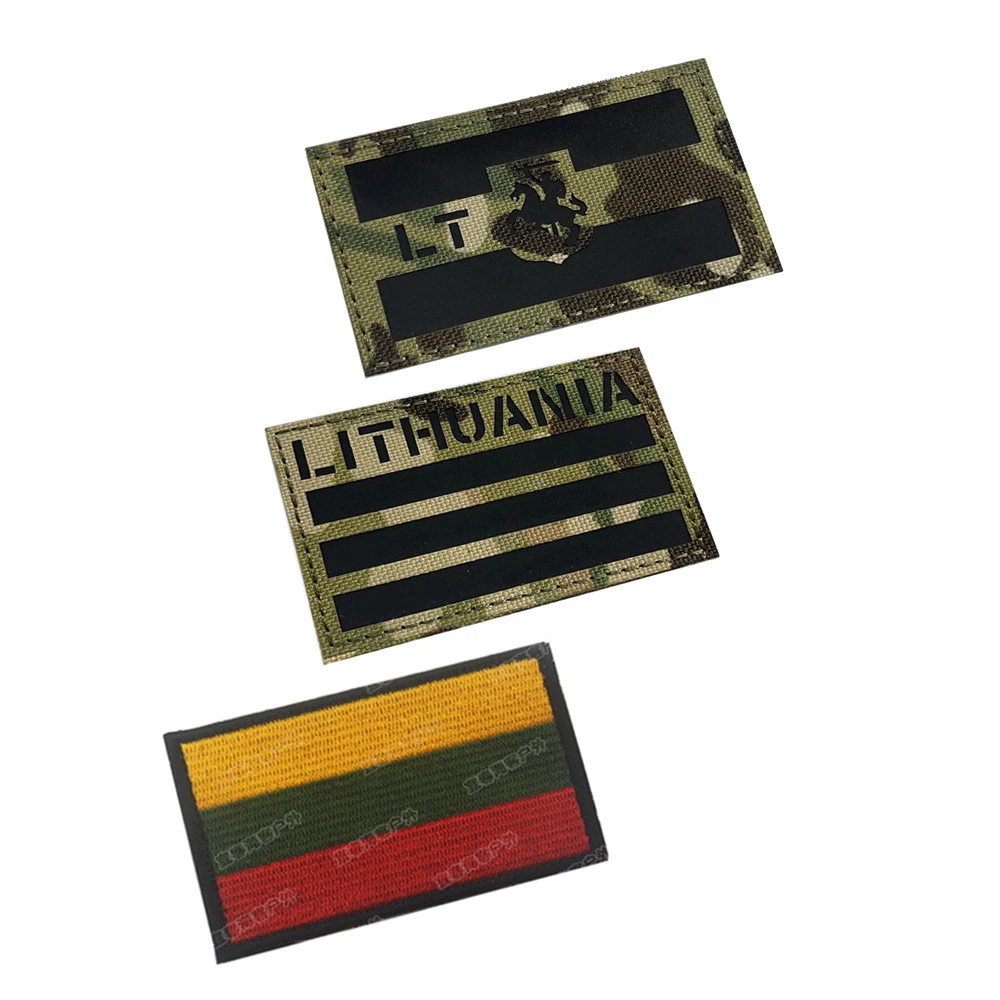 Flag Patch Embroidered Lithuania | Military Lithuania Patches | Lithuania Flag Clothes - Patches ...