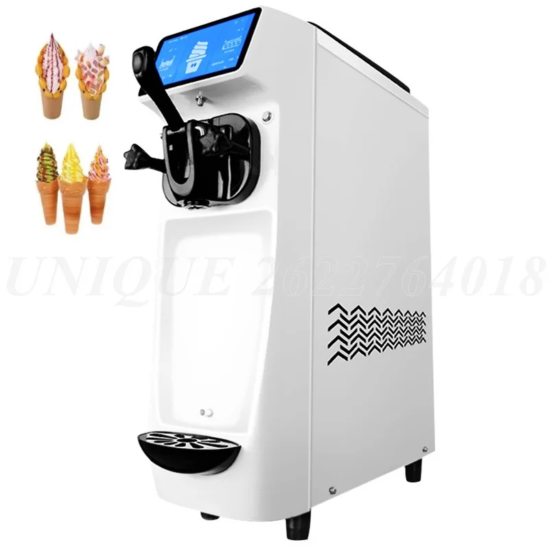 Desktop Large Touch Screen Sundae Soft Ice Cream Machine Single Head ...