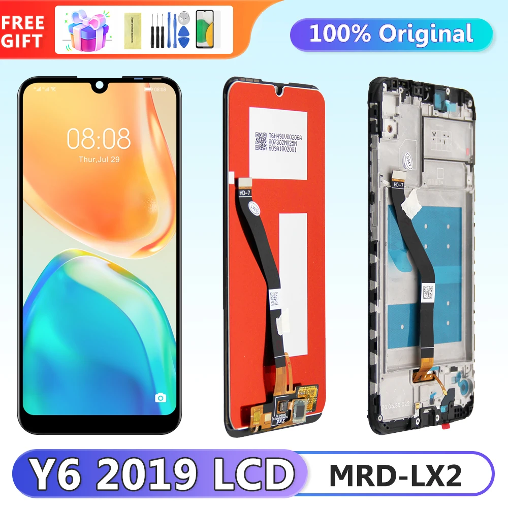 6.09'' Y6 2019 Display Screen, for Huawei Y6 2019 MRD-LX1 MRD-LX3 Lcd ...