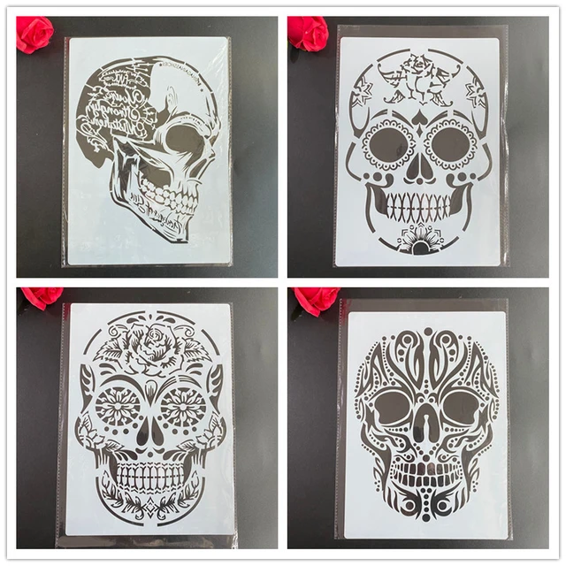 Skull Cut Out Stencil